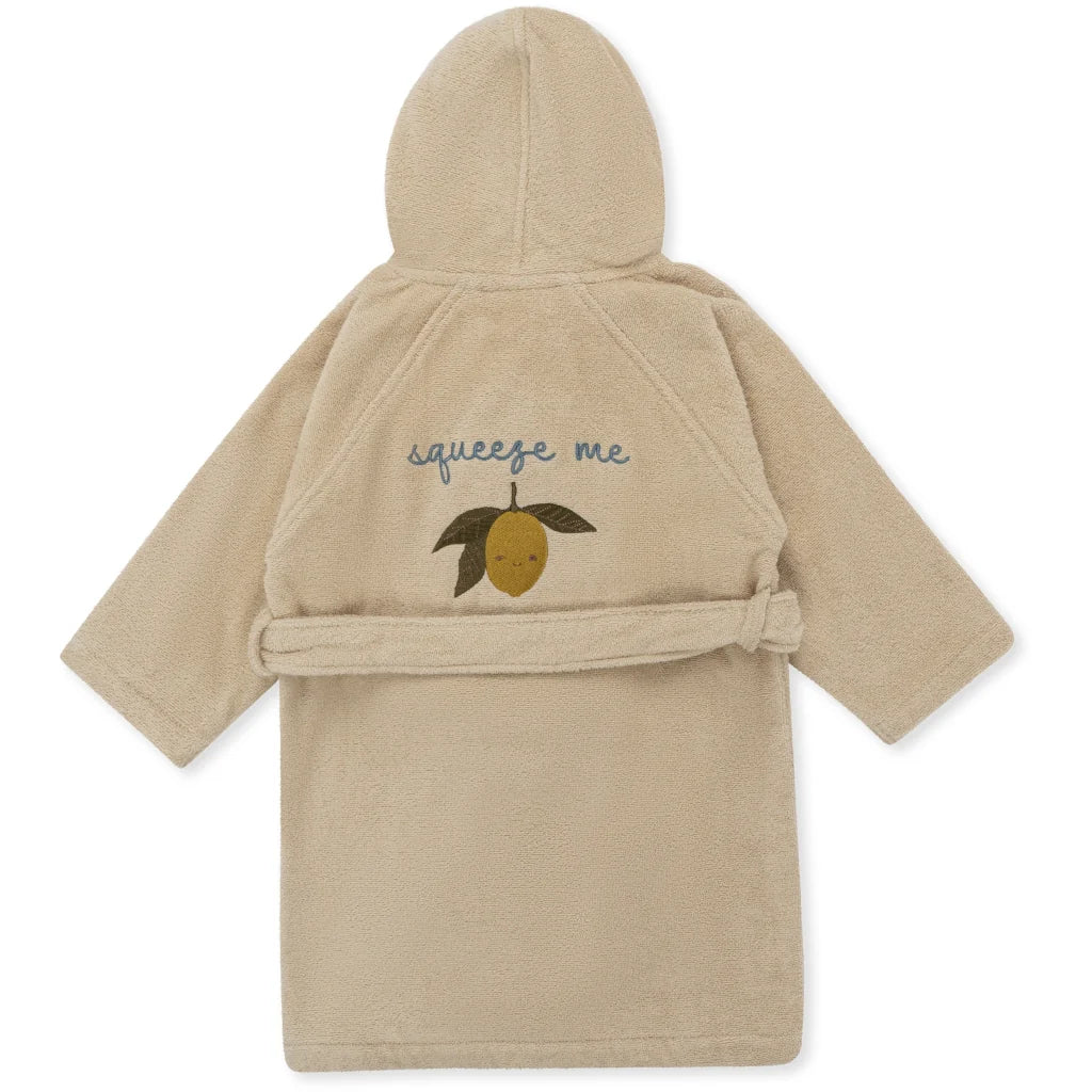 TERRY BATHROBE EMBROIDERY GOT - LEMON – My name is Leo